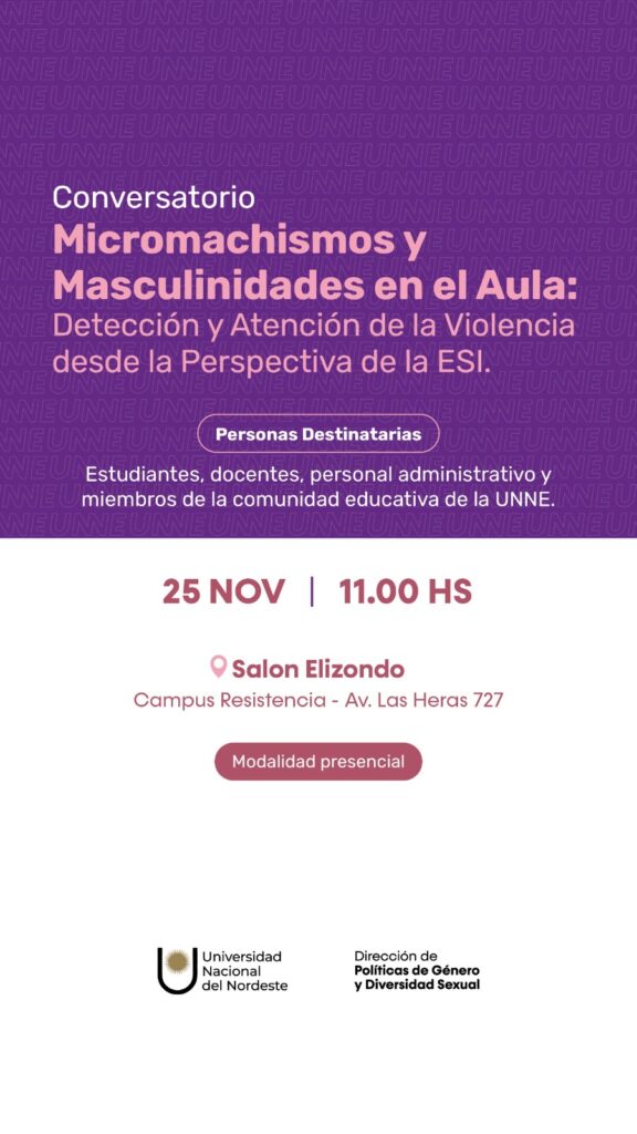 Conversatorio sobre micromachismos y masculinidades en el aula, en el ...
