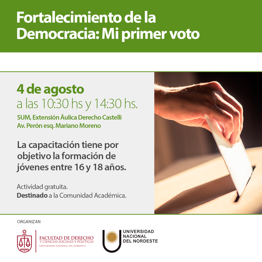 Voto Joven “desde La Facultad Buscamos Contribuir Al Fortalecimiento